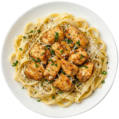 #02 - Signature Chicken Scampi with creamy fettuccine pasta